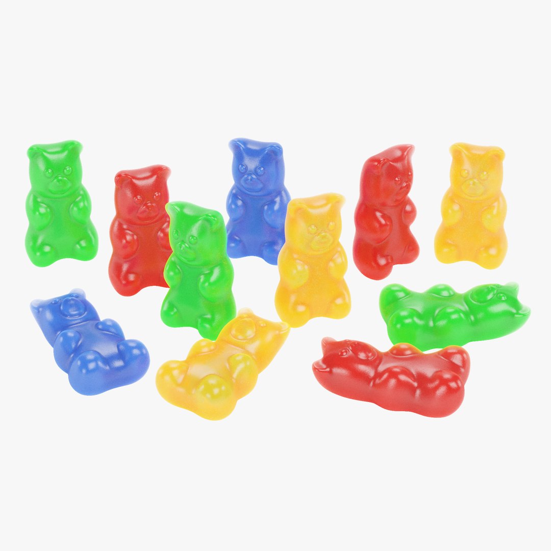 3D Model Gummy Bears Obj - TurboSquid 1790266