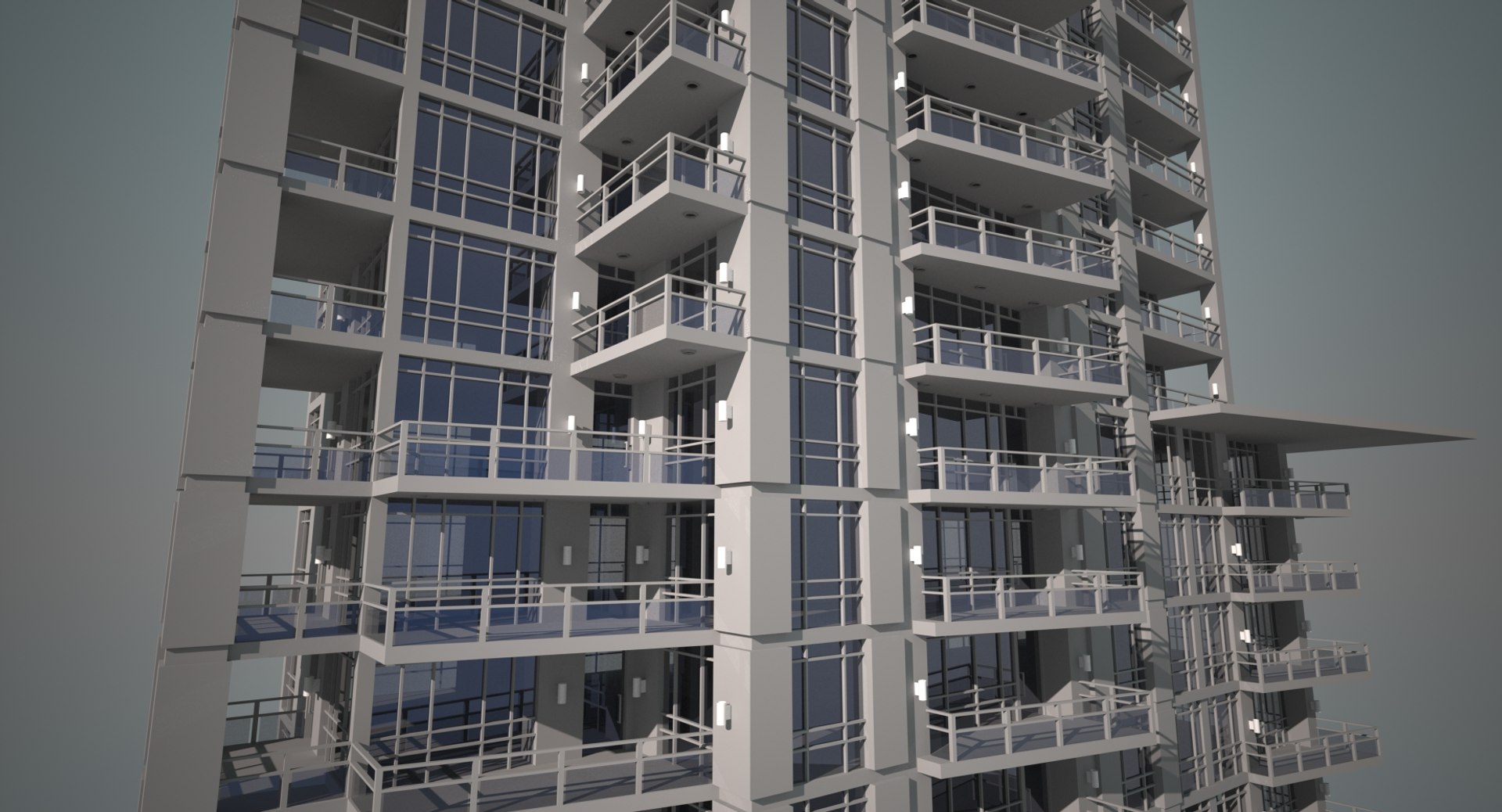 3d Large 65 Story Apartment Model
