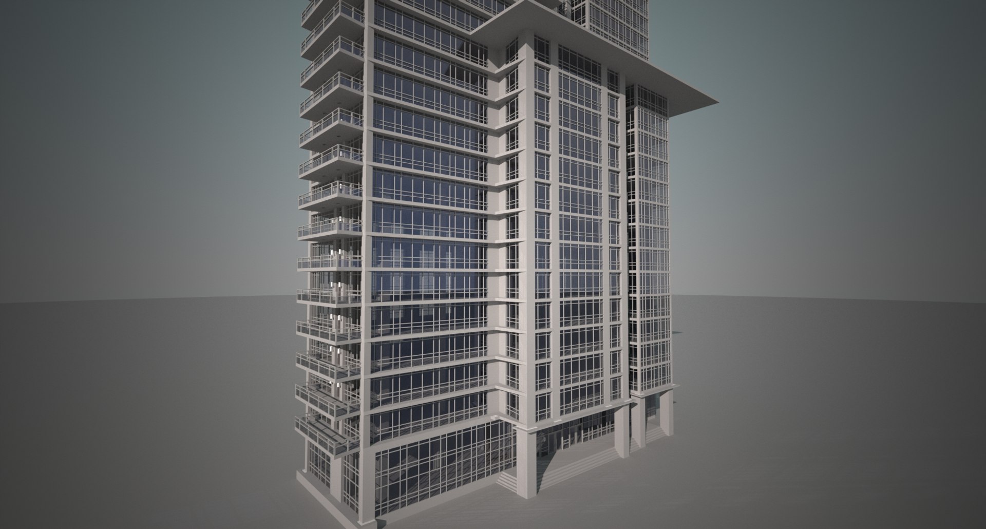 3d Large 65 Story Apartment Model