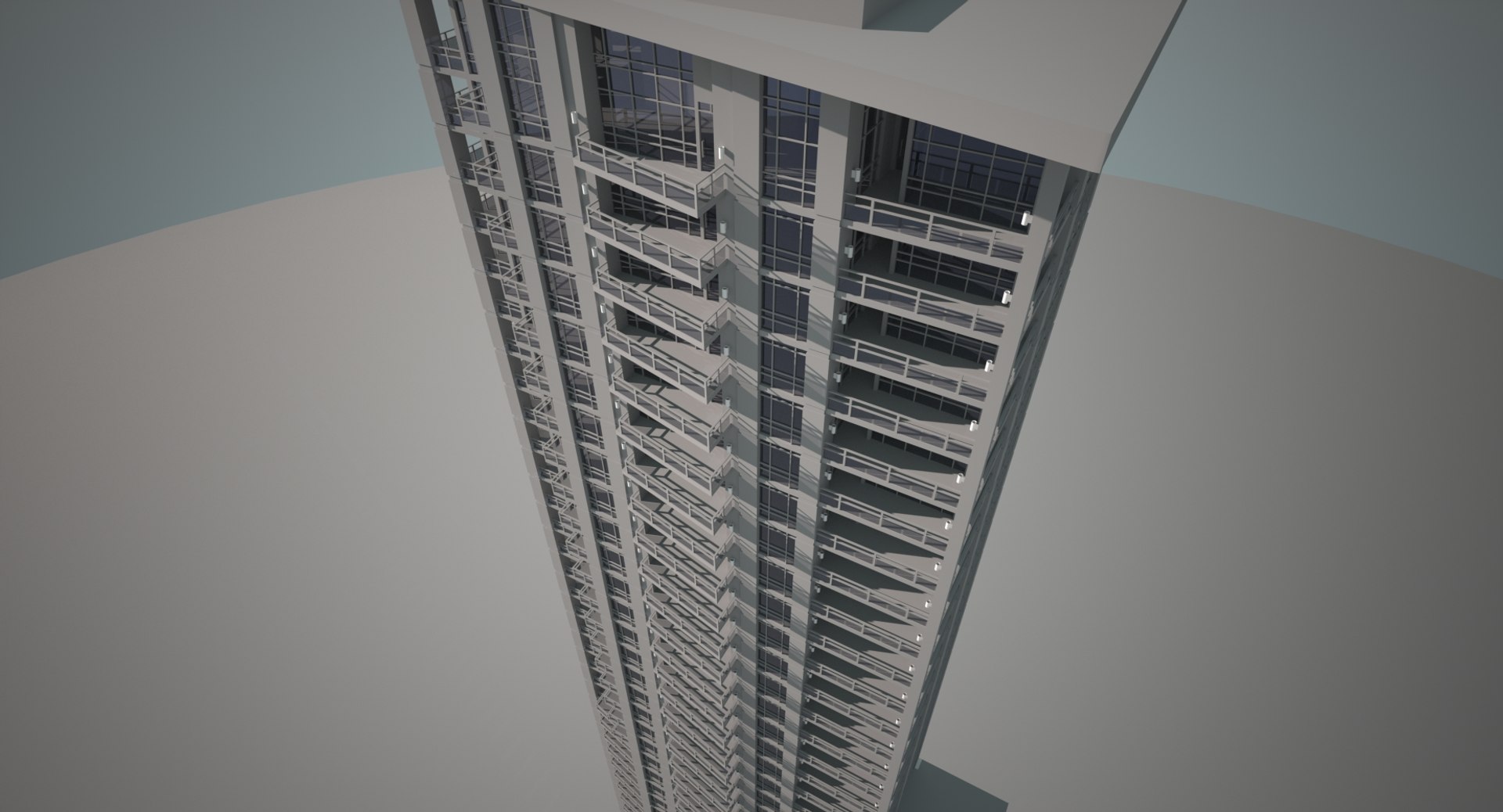 3d Large 65 Story Apartment Model