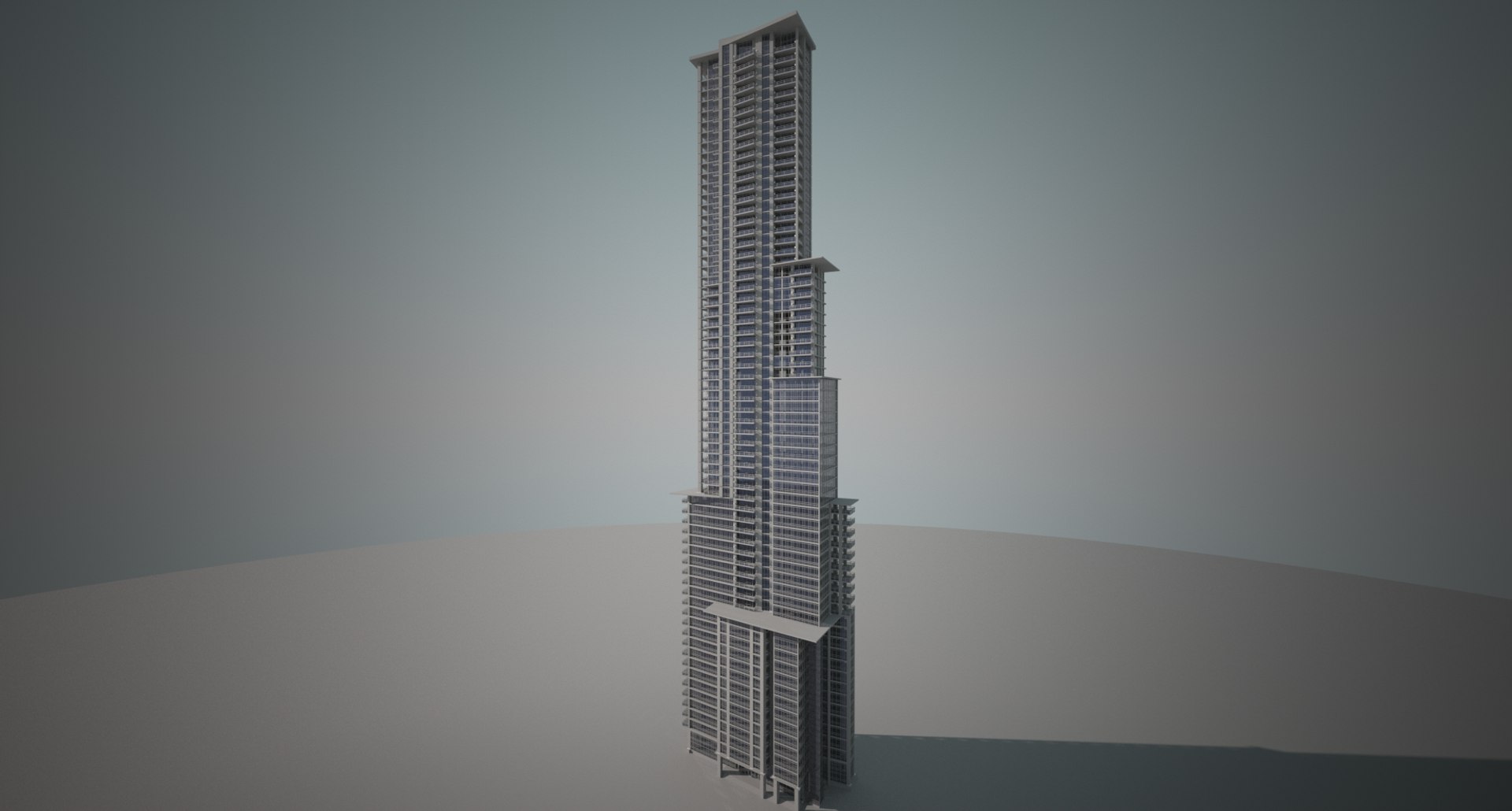 3d Large 65 Story Apartment Model