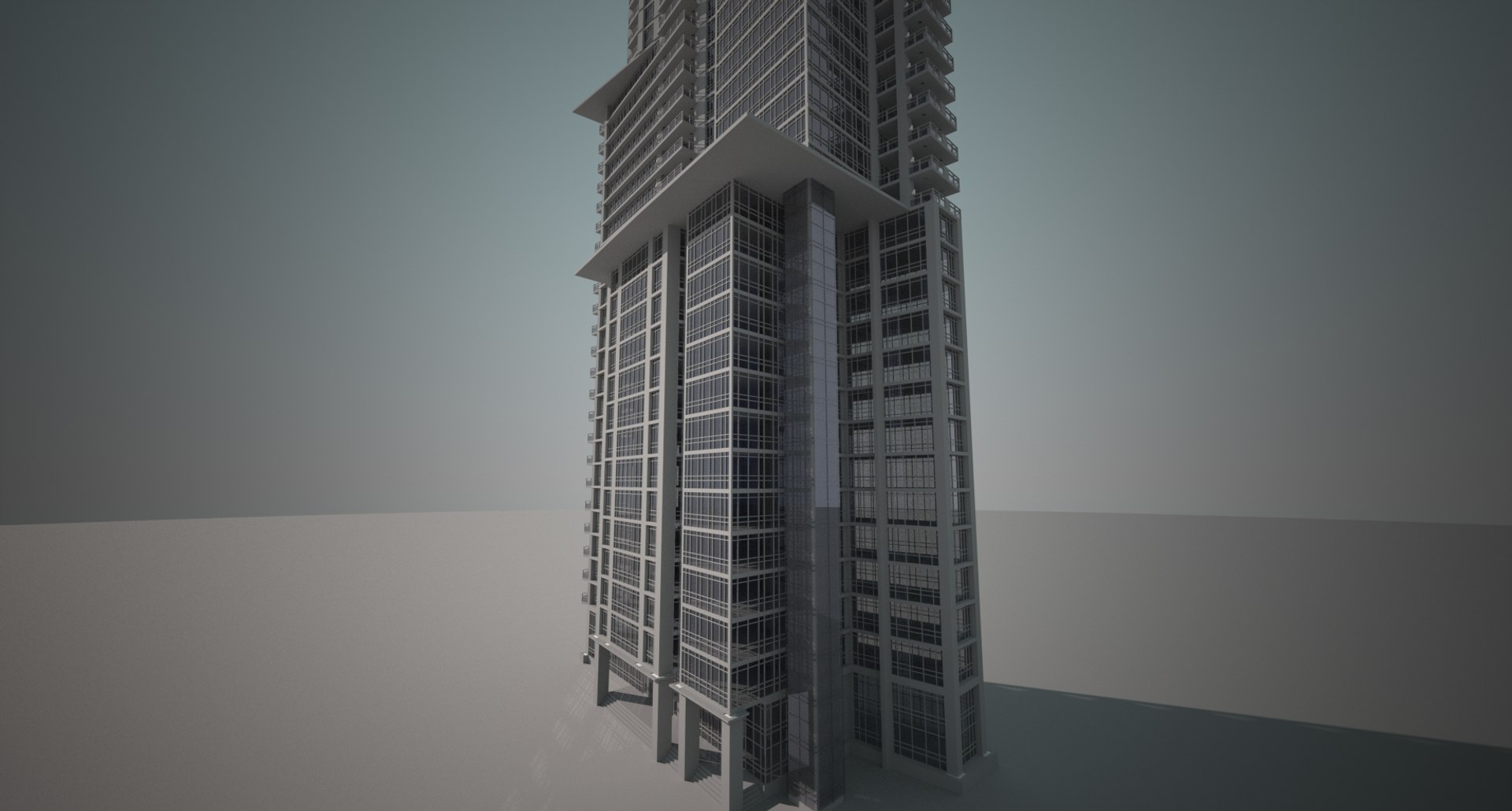 3d Large 65 Story Apartment Model