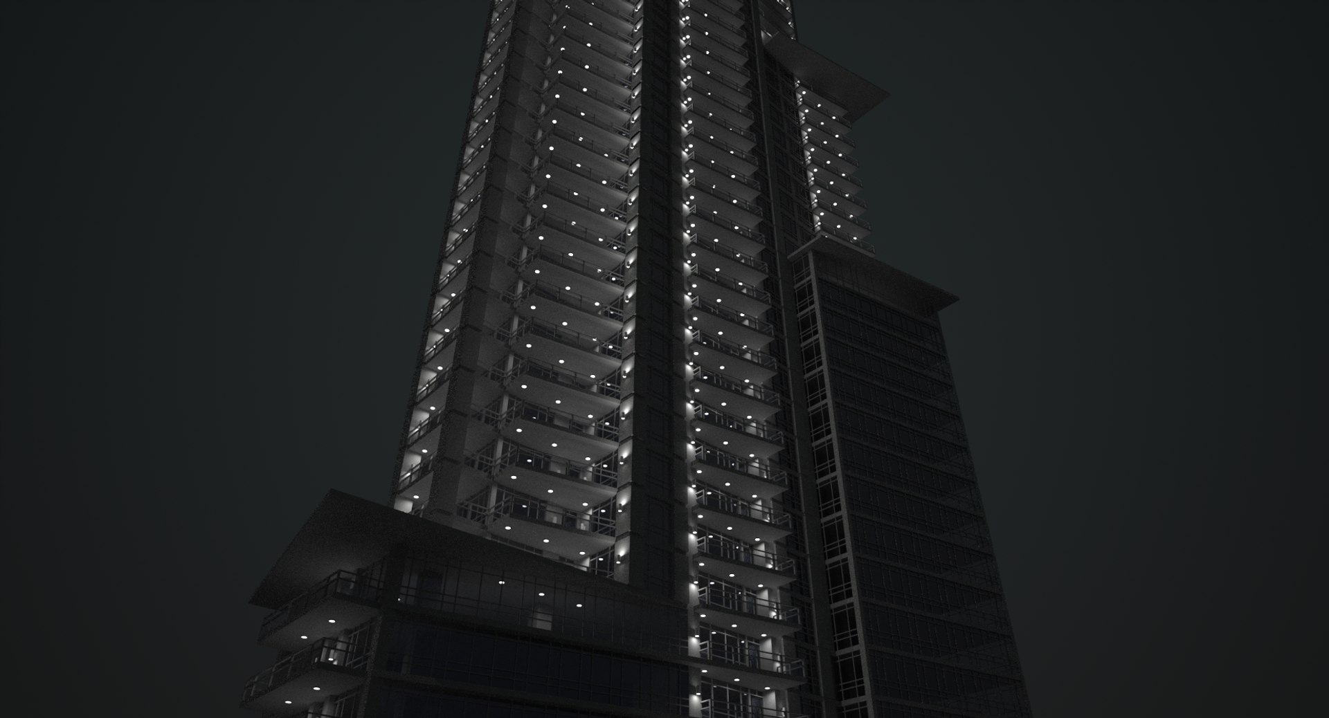 3d Large 65 Story Apartment Model
