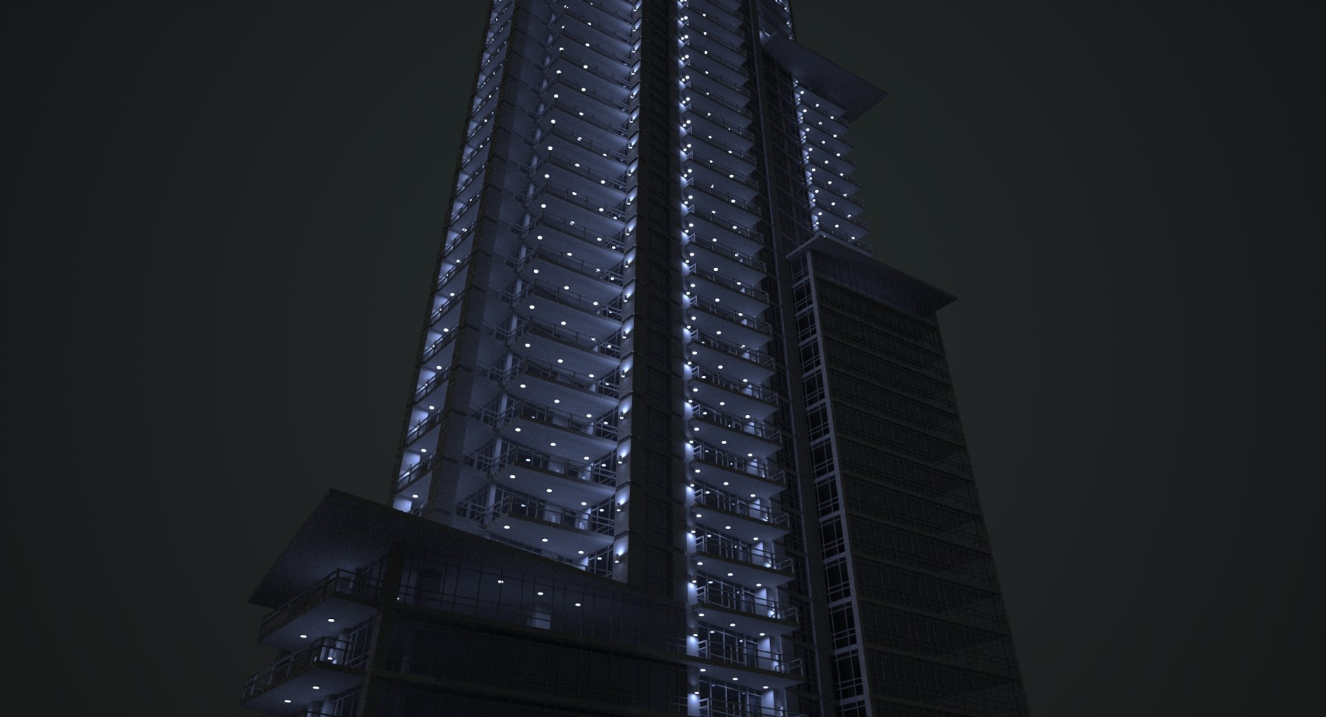 3d Large 65 Story Apartment Model