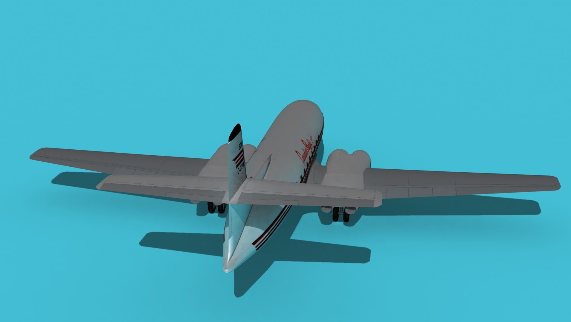 3D Avro Canada C-102 Jetliner V04 model - TurboSquid 1913760