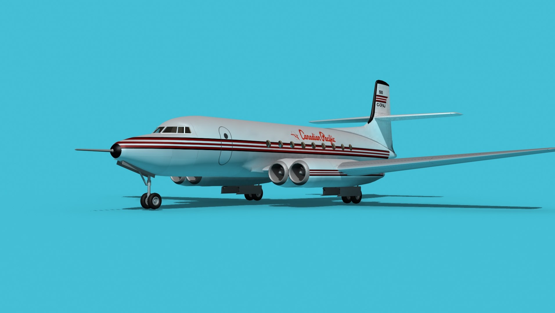 3D Avro Canada C-102 Jetliner V04 model - TurboSquid 1913760
