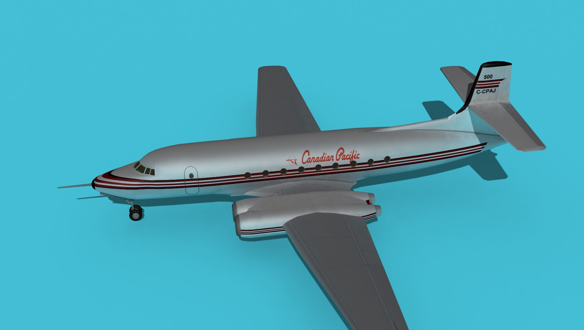 3D Avro Canada C-102 Jetliner V04 model - TurboSquid 1913760