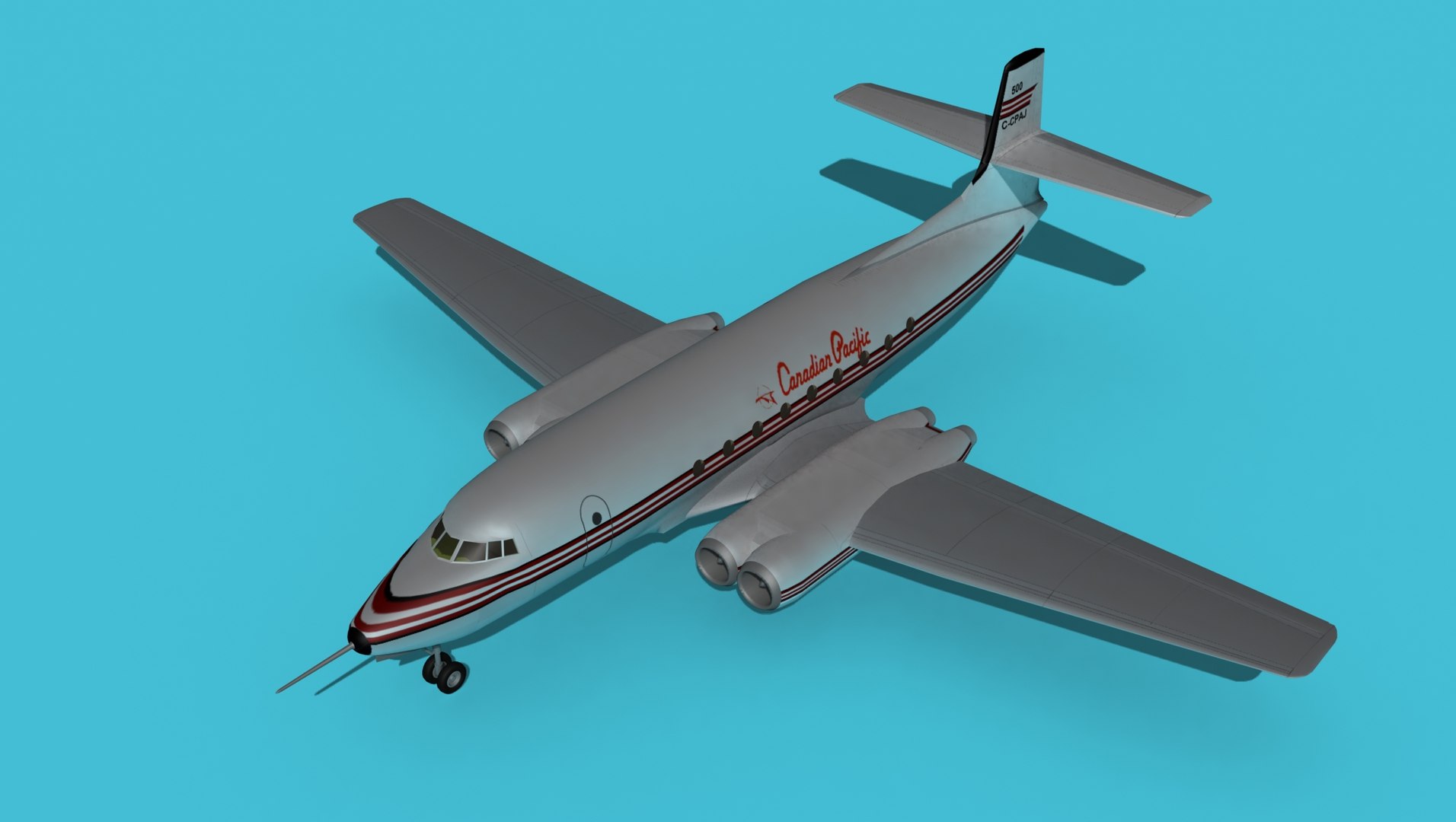 3D Avro Canada C-102 Jetliner V04 model - TurboSquid 1913760