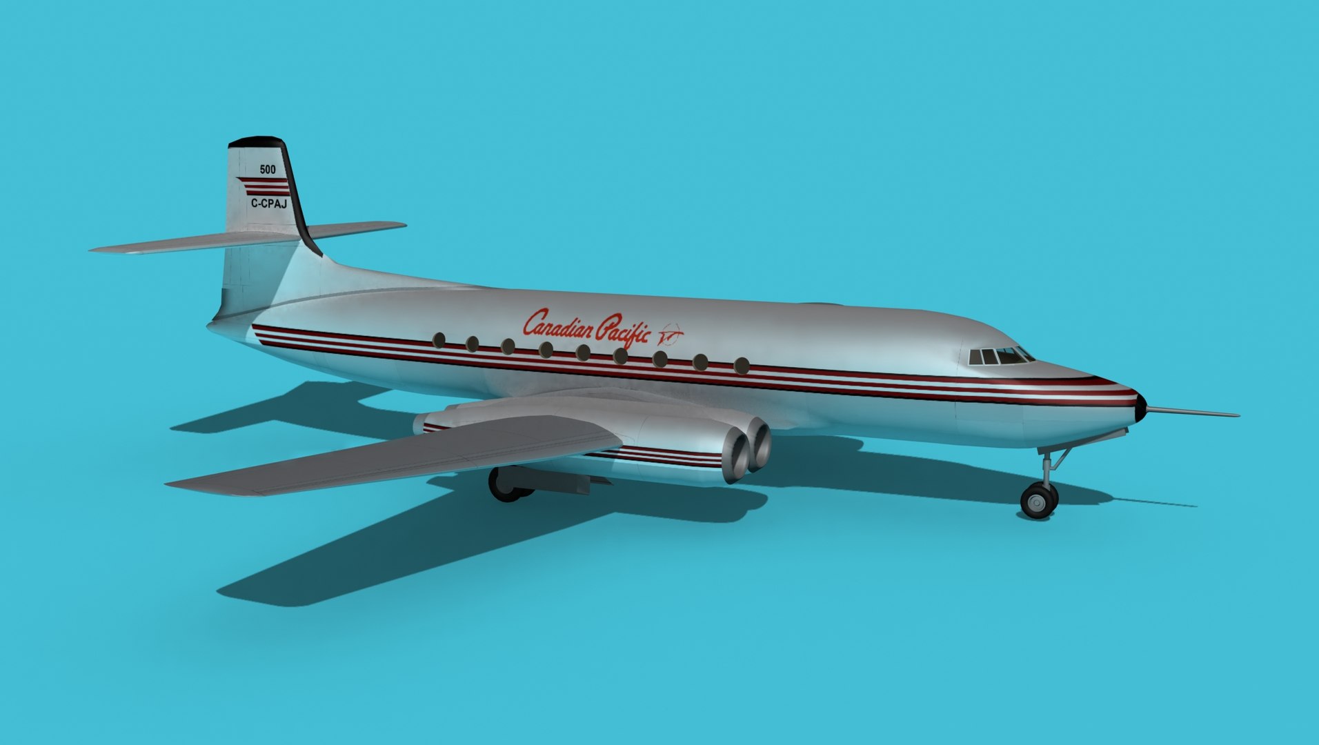 3D Avro Canada C-102 Jetliner V04 model - TurboSquid 1913760