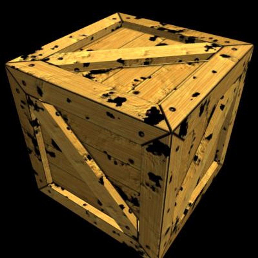 3d model crates box