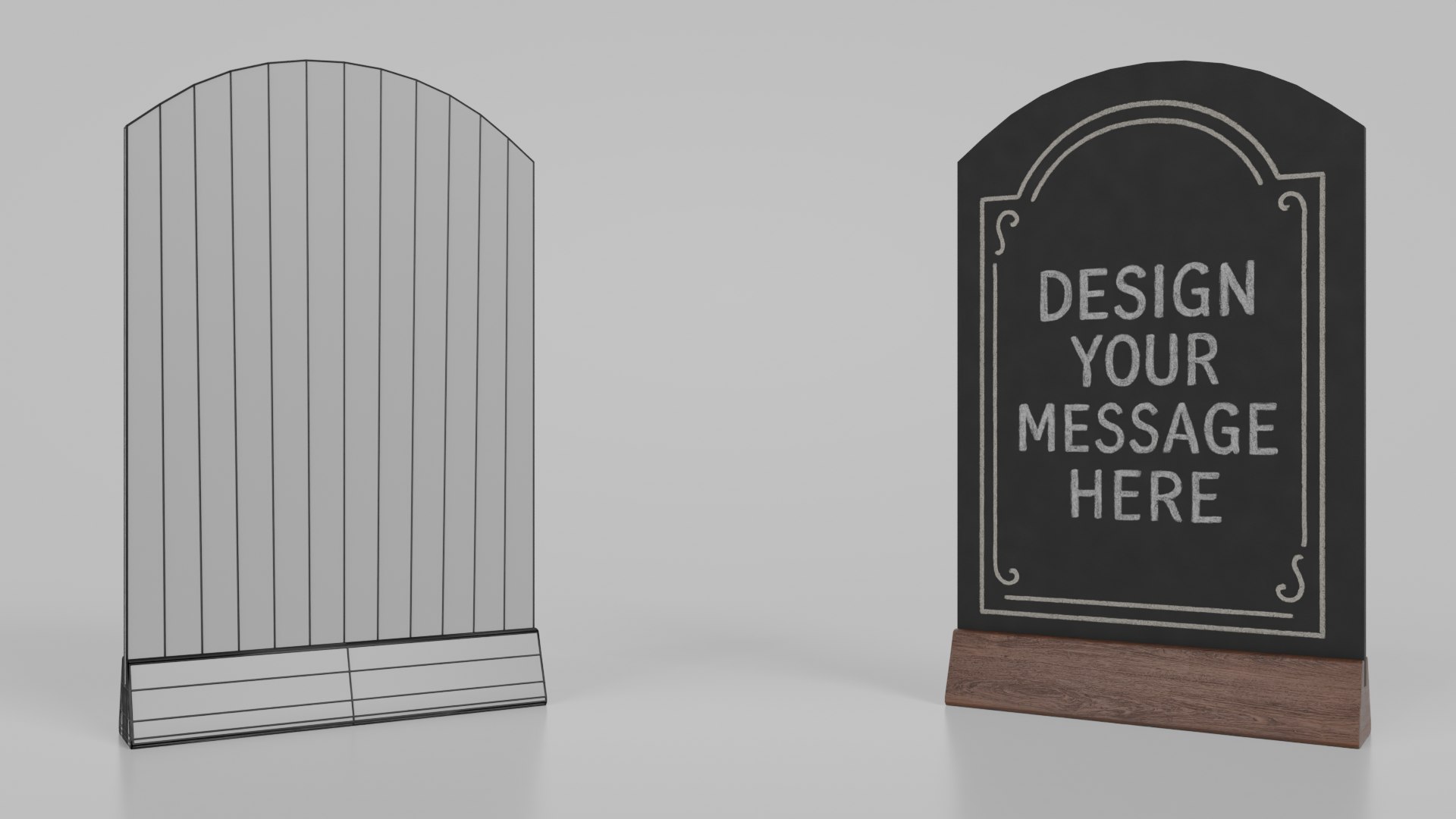 3D Modern Restaurant Signage Set - Customizable Chalkboards ...