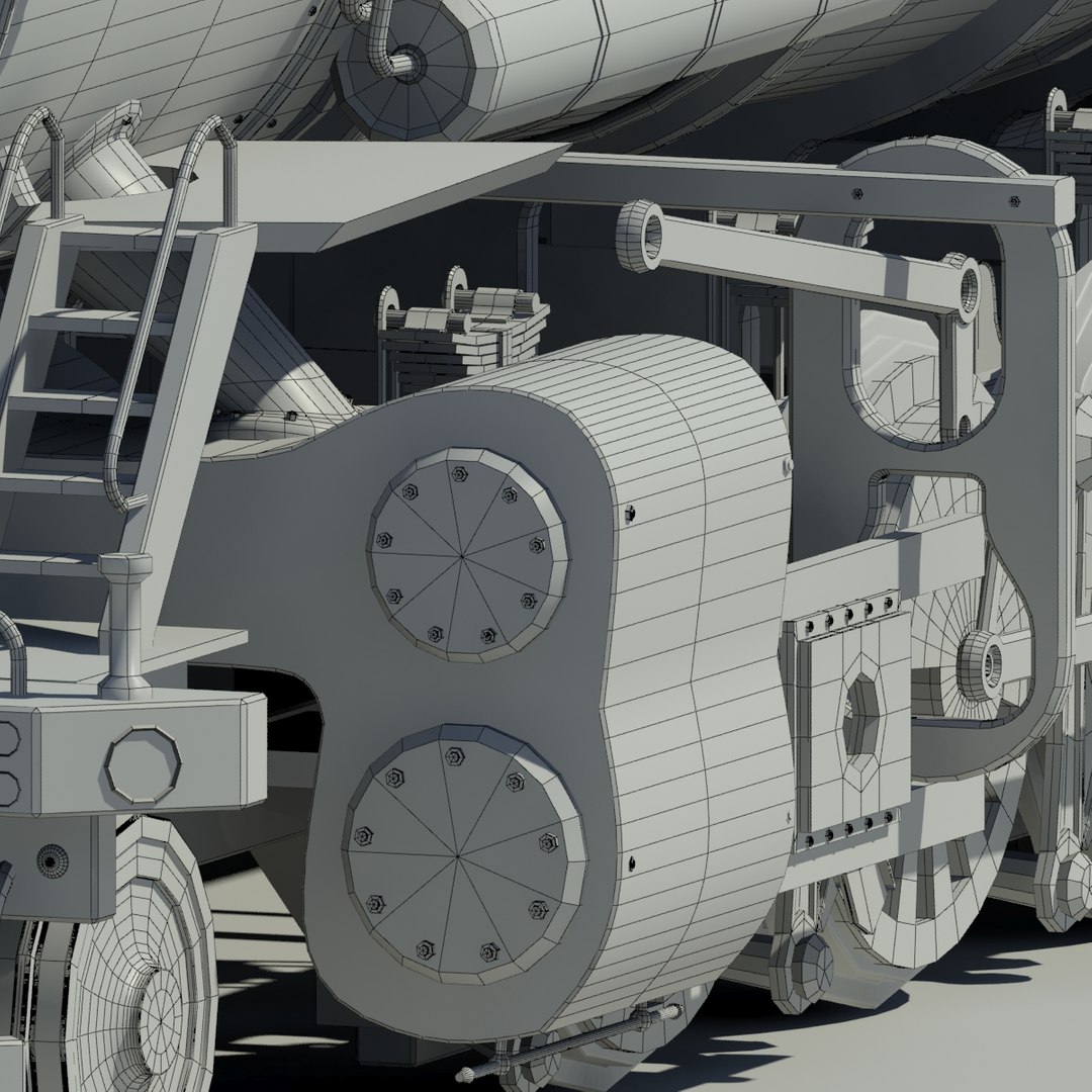 Train Locomotive 3d Dxf