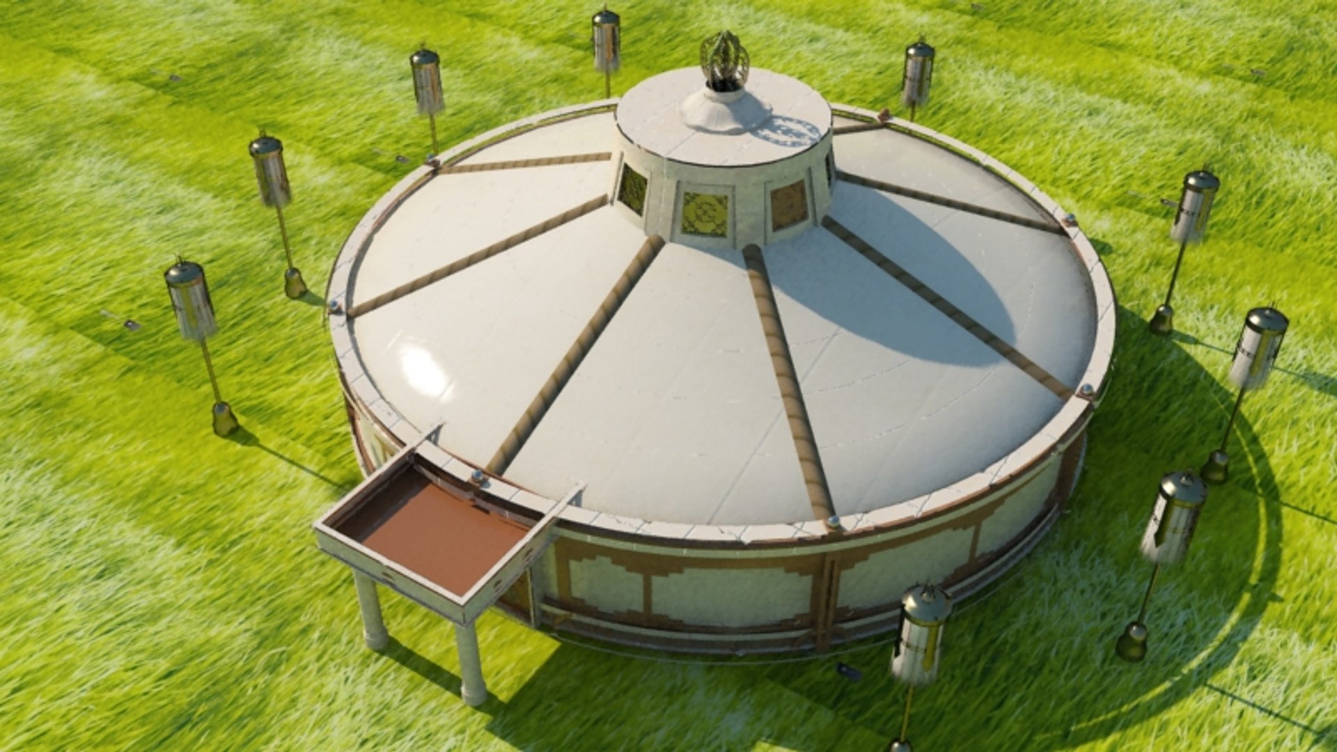 3d Yurt Home