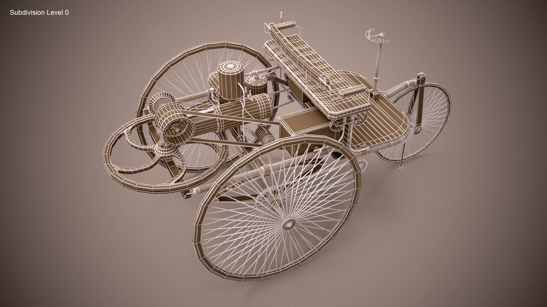 3D Benz Patent Motorwagen - TurboSquid 1657353