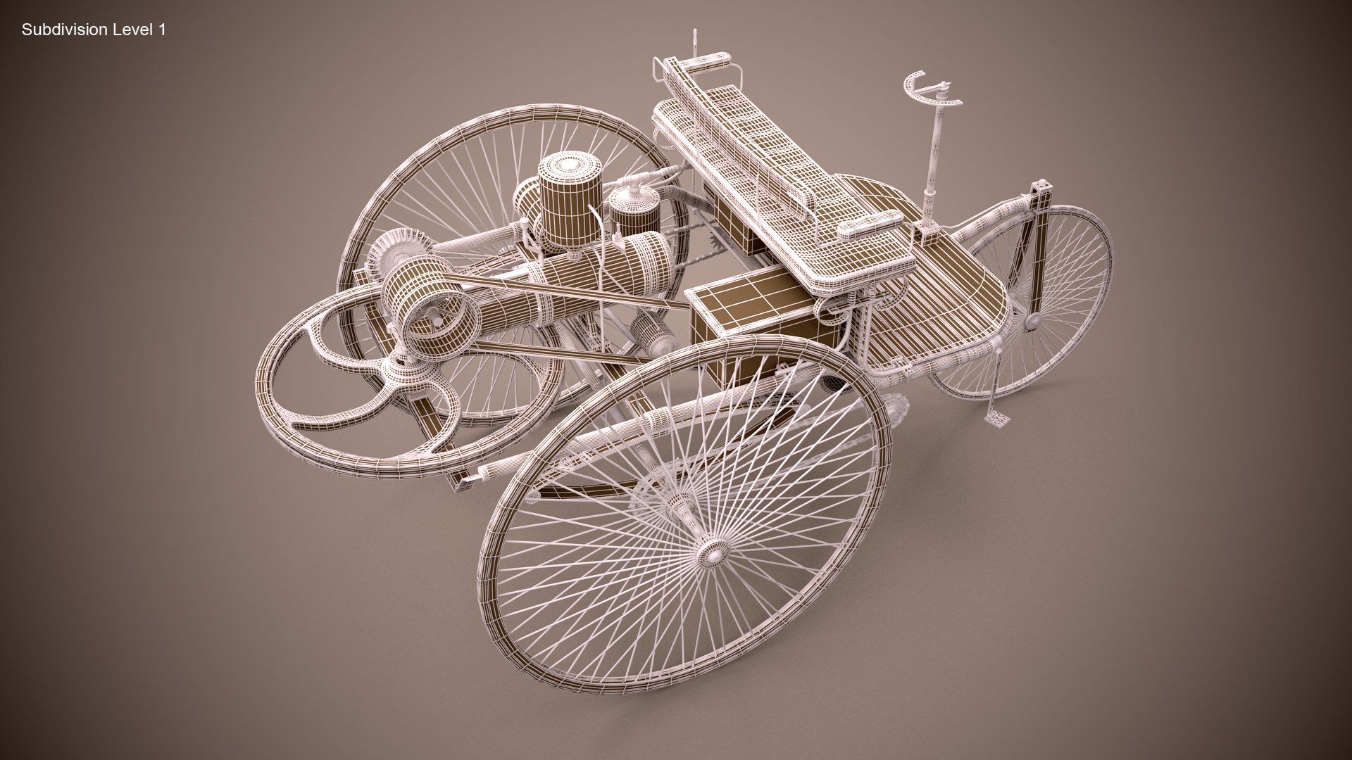 3D Benz Patent Motorwagen - TurboSquid 1657353