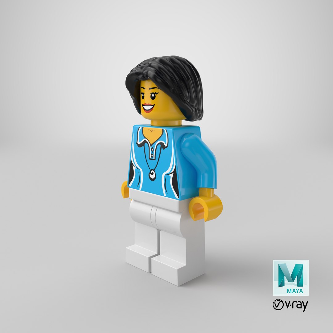 Lego woman 01 3D - TurboSquid 1344346