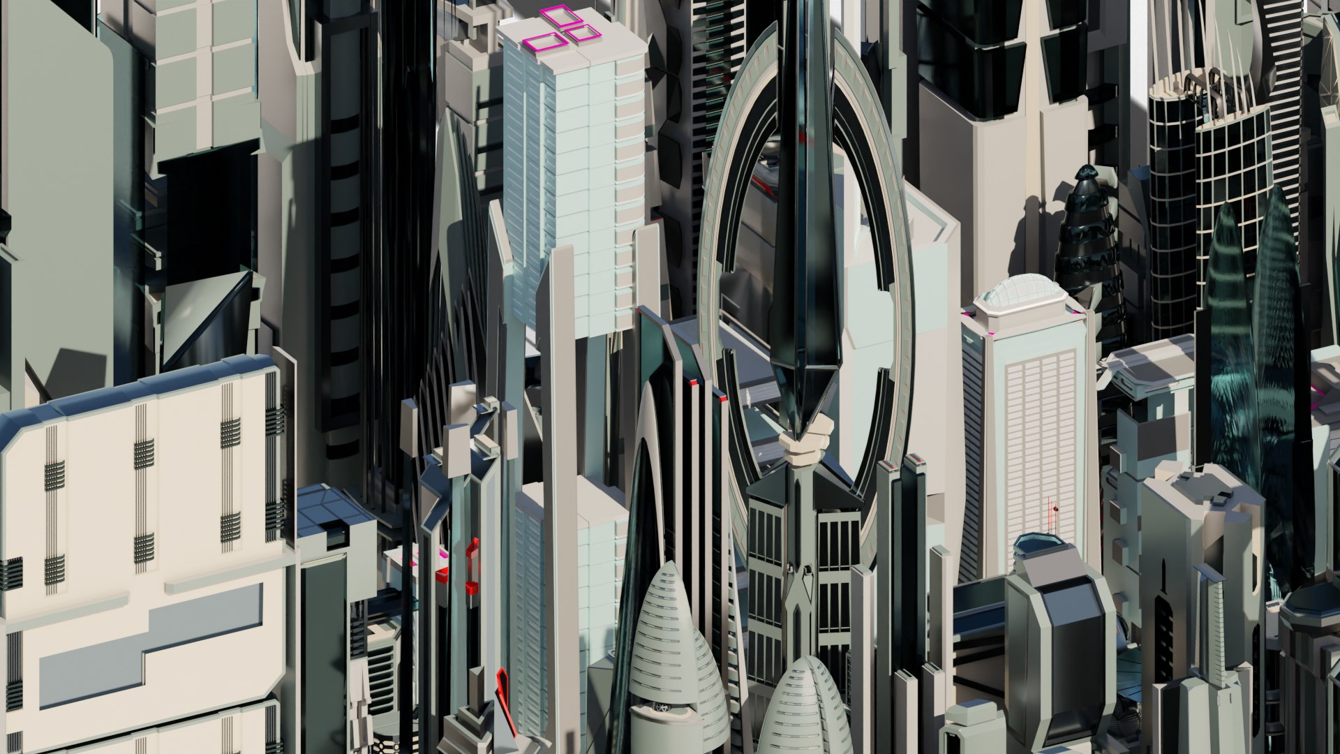 3D Stylized Futuristic Building Collection - 320 Low Poly Model ...