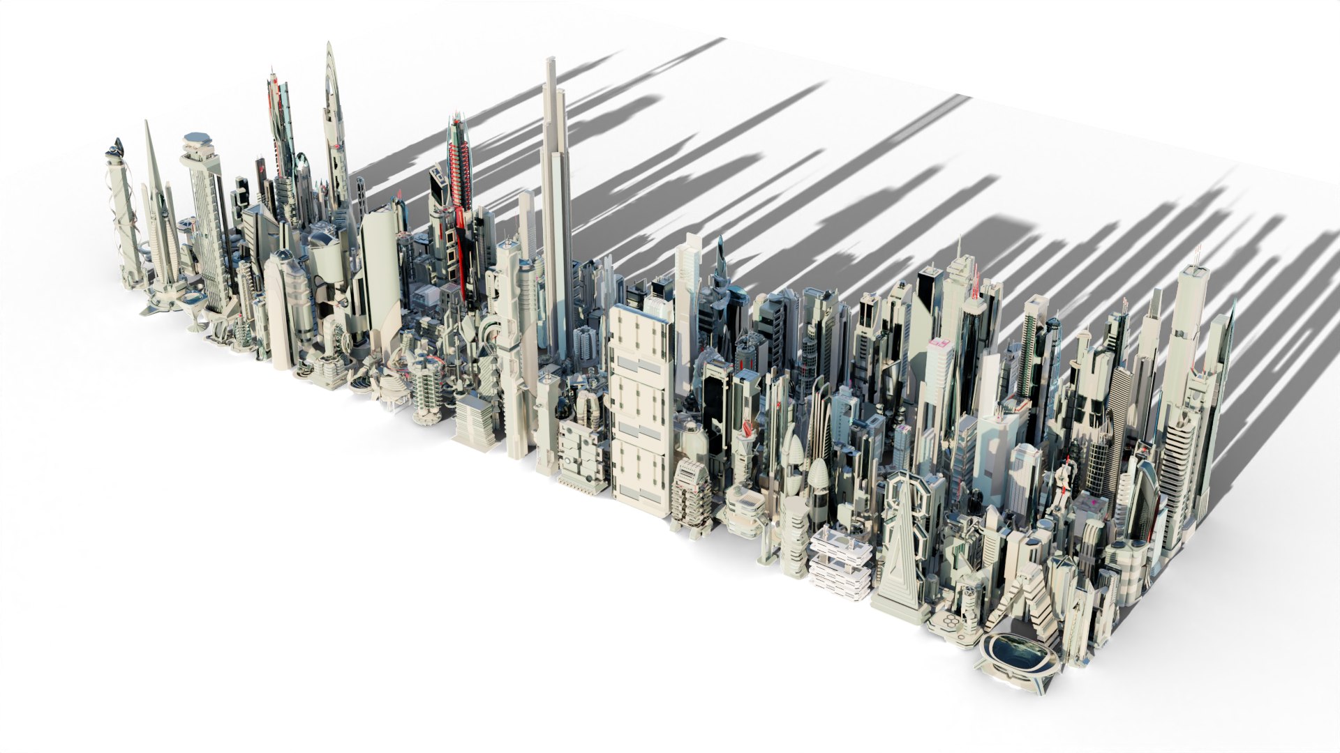 3D Stylized Futuristic Building Collection - 320 Low Poly Model ...