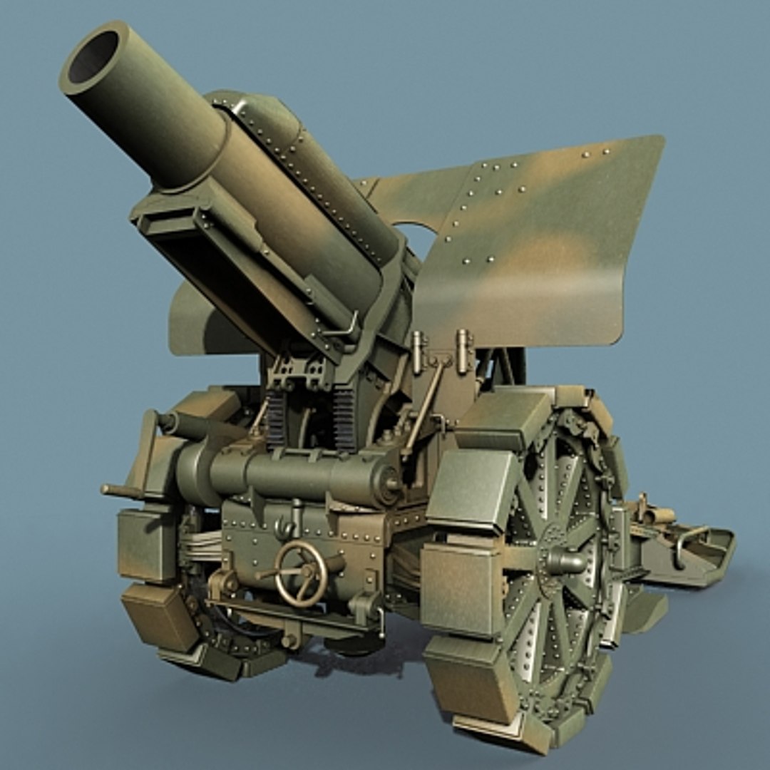 German Howitzer Wwi 3d Model