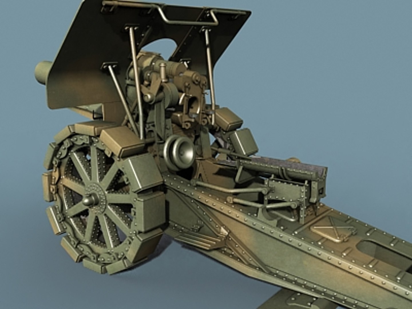 German Howitzer Wwi 3d Model
