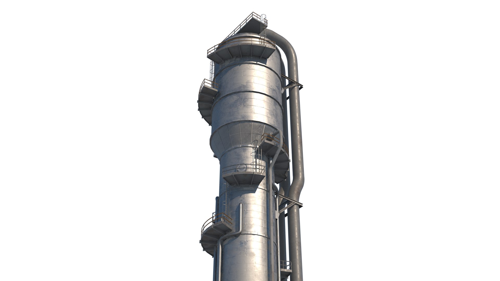 3D Refinery Tower Model - TurboSquid 1512714