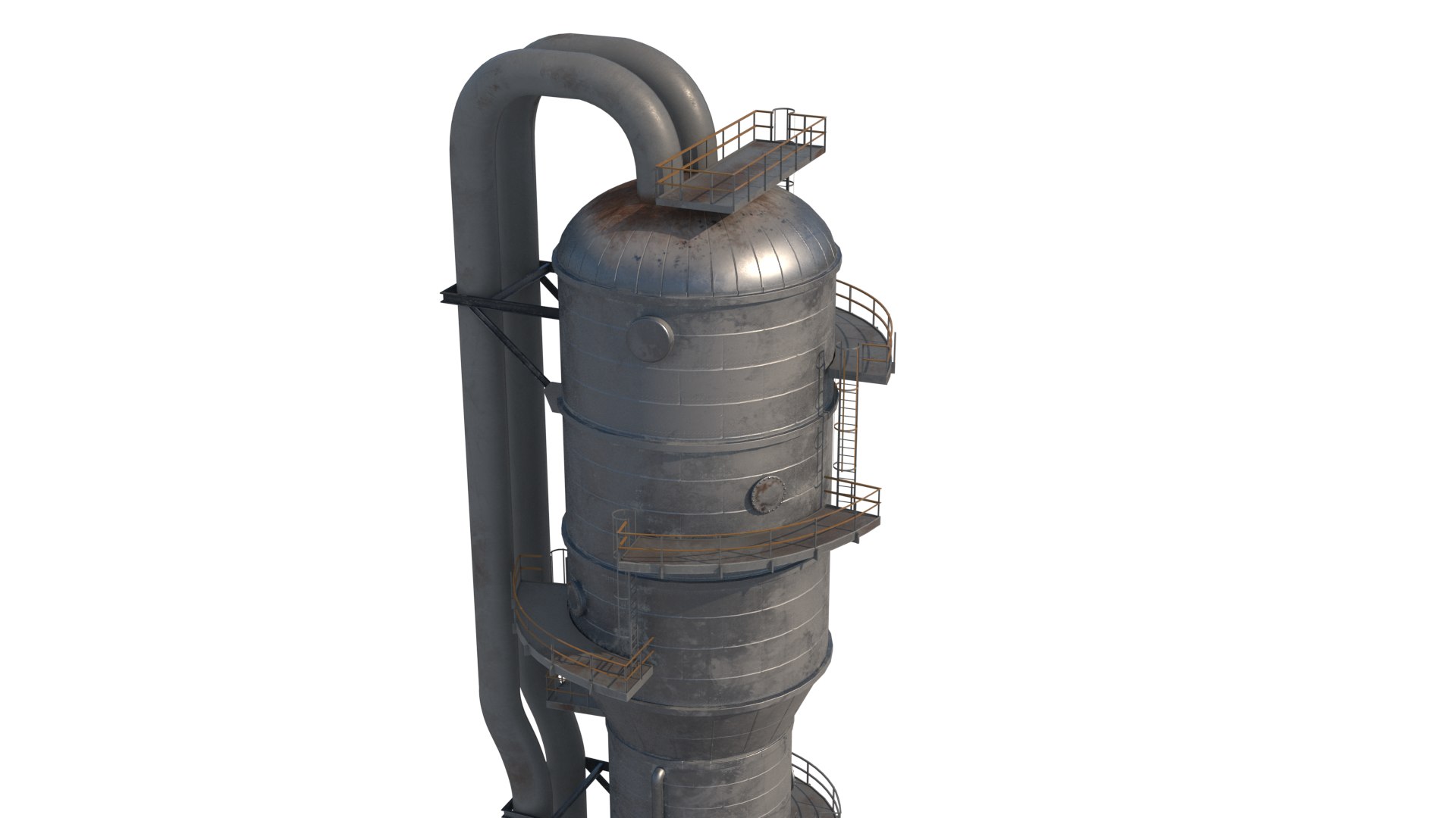 3D Refinery Tower Model - TurboSquid 1512714