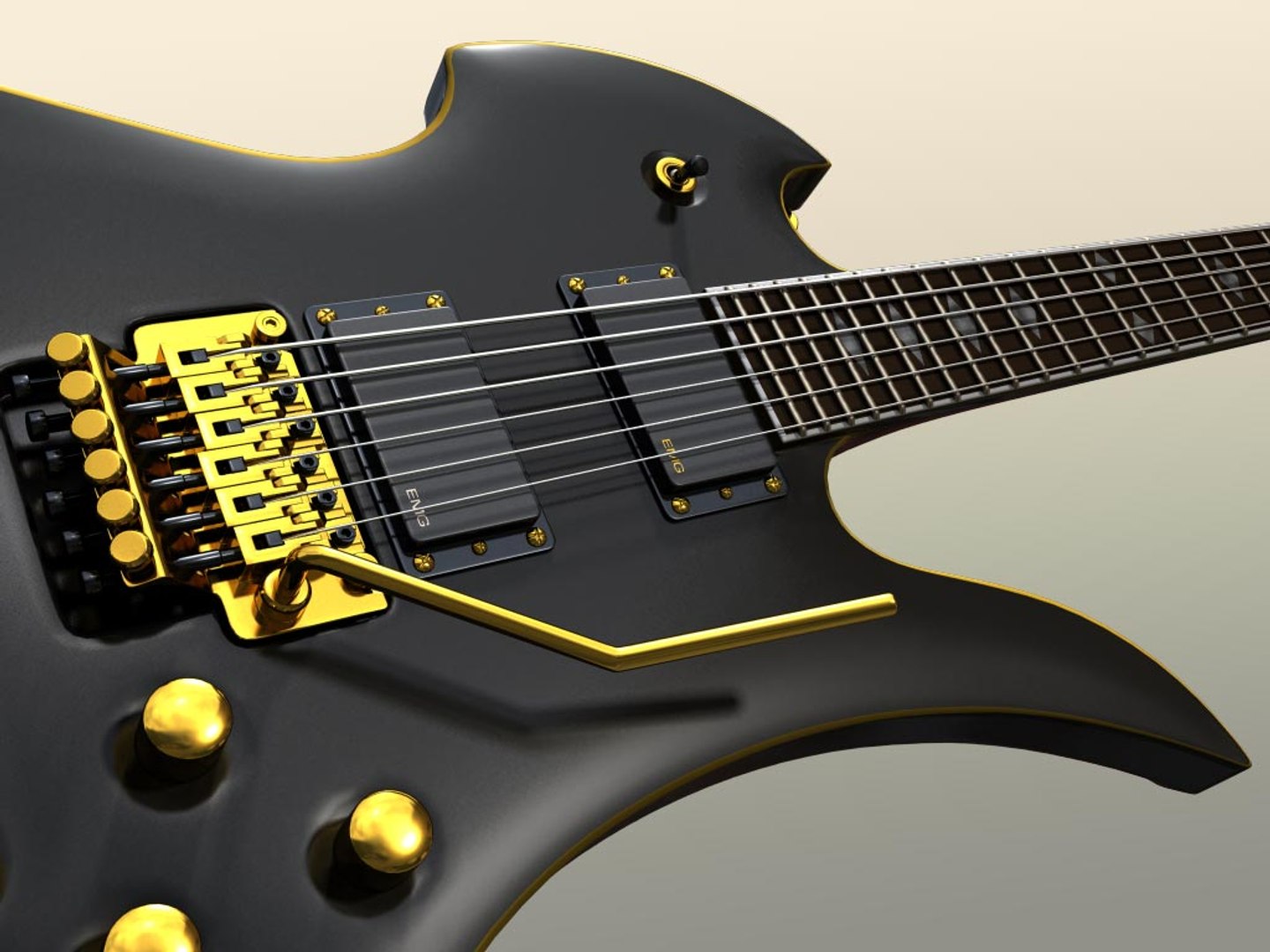 Guitar Mockingbird Pro X 3d Max