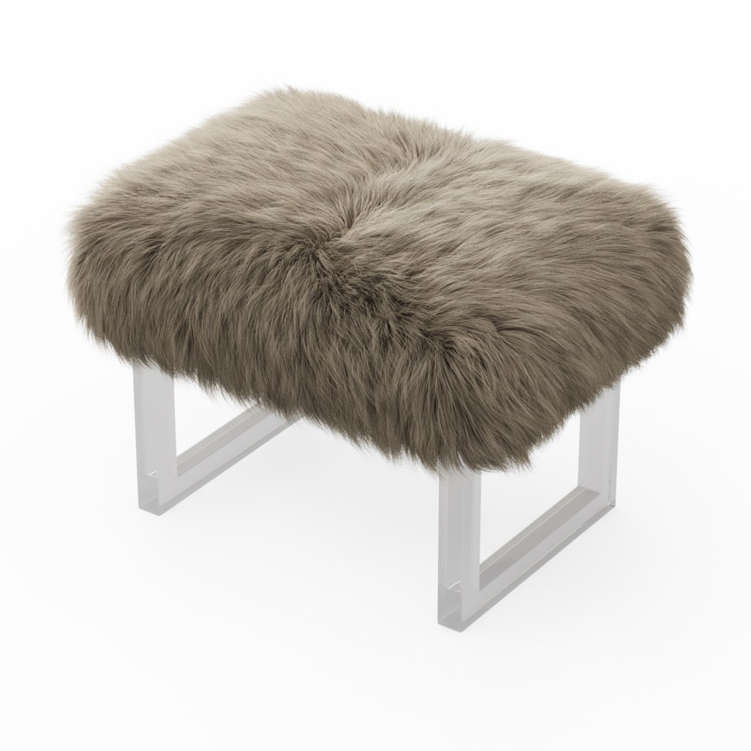 3D Wool Sheepskin Bench Fur - TurboSquid 1484177
