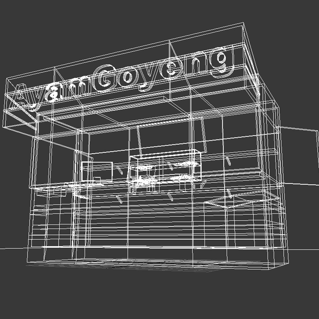 Low Poly Fried Chicken Street Food Stall 3D Model - TurboSquid 2002473