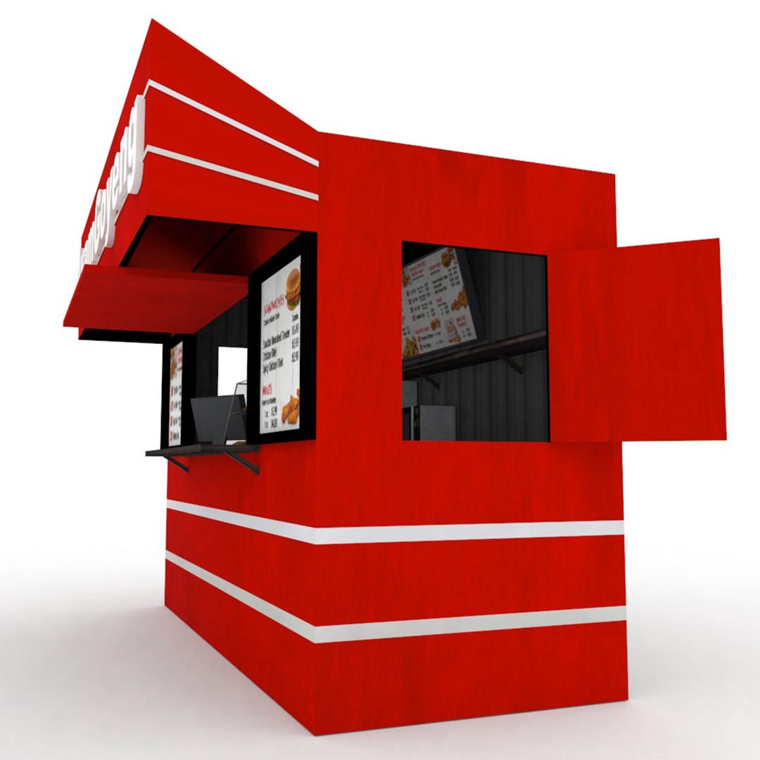 Low Poly Fried Chicken Street Food Stall 3D Model - TurboSquid 2002473