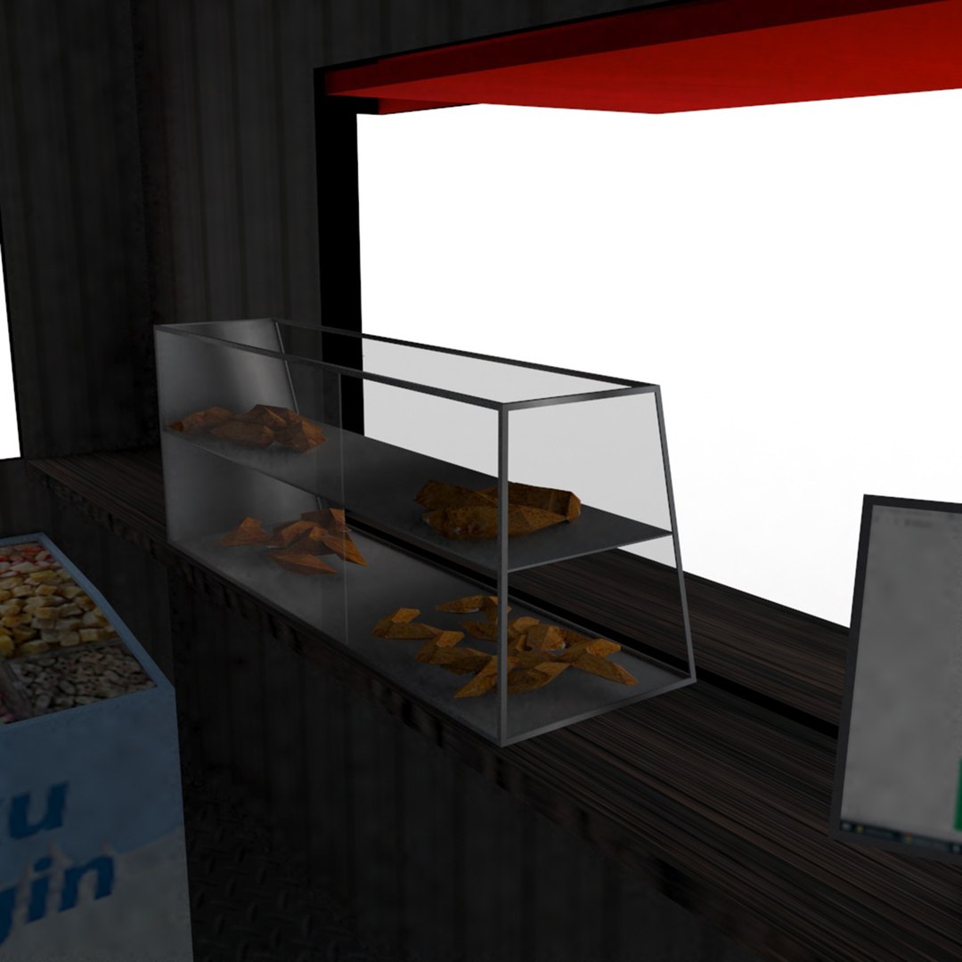 Low Poly Fried Chicken Street Food Stall 3D Model - TurboSquid 2002473