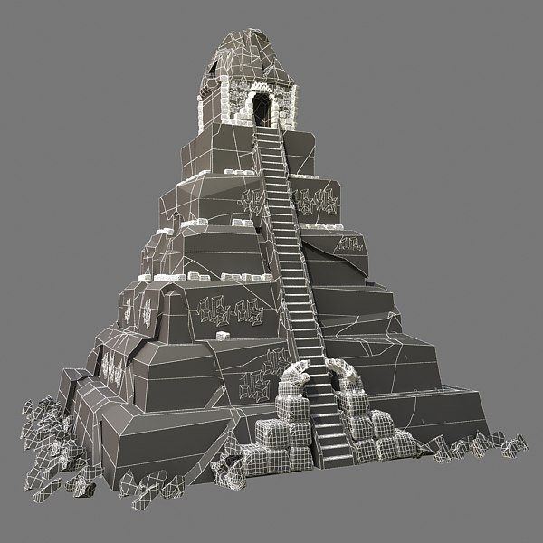 aztec pyramid 3d