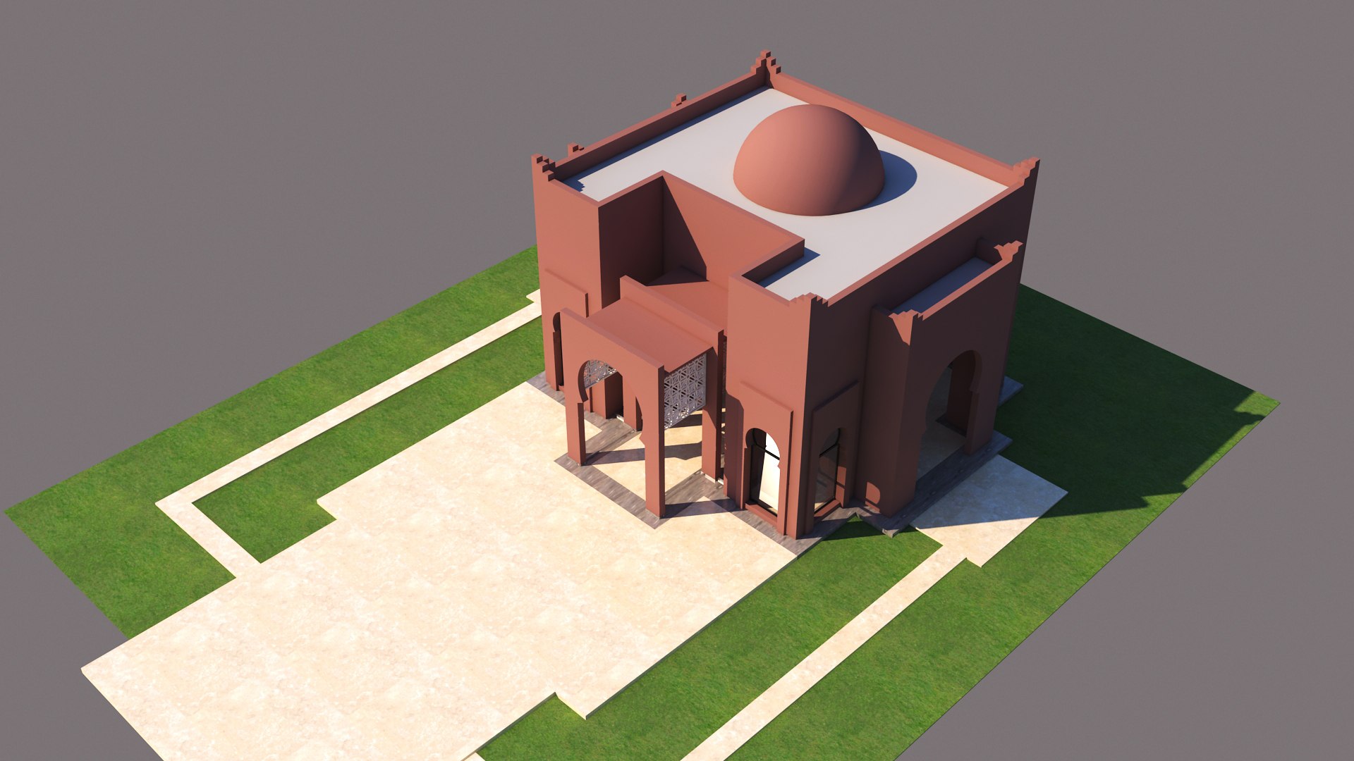 3D Moroccan House Marrakech Traditional Model - TurboSquid 1396408