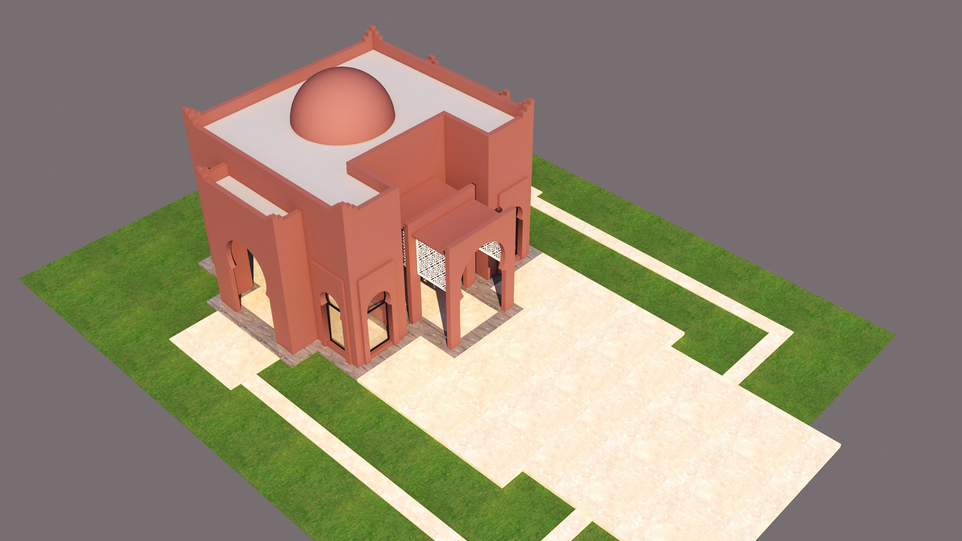 3D Moroccan House Marrakech Traditional Model - TurboSquid 1396408