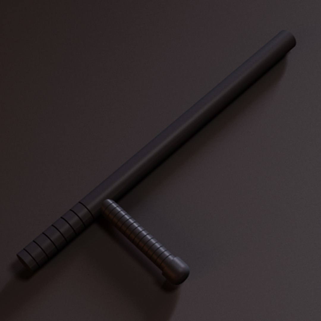 3d police baton model