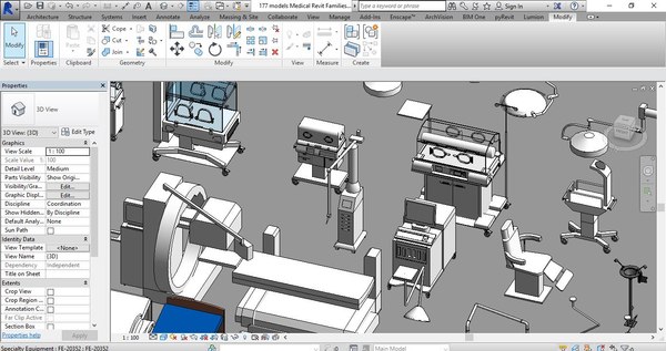 modelo 3d 177 modelos de Revit Medical Familias - TurboSquid 1296302