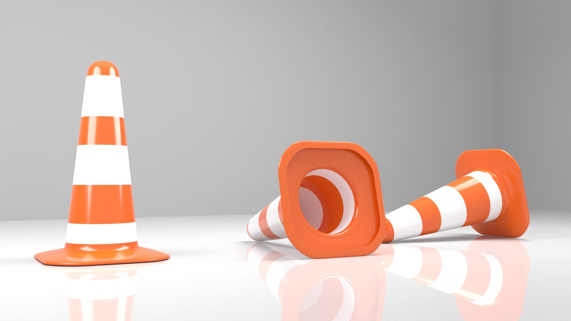Road Block Cone 01 Model - TurboSquid 1930537