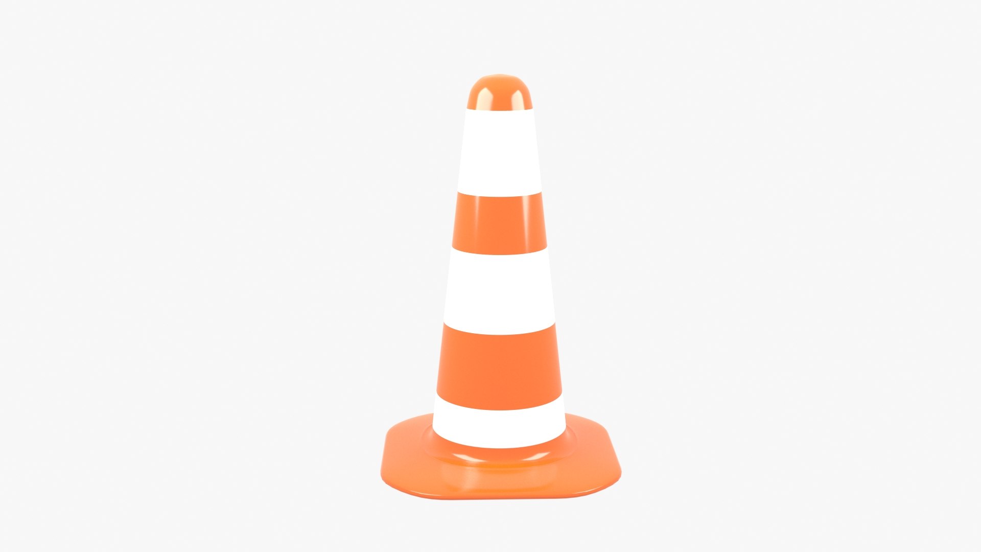 Road Block Cone 01 Model - TurboSquid 1930537