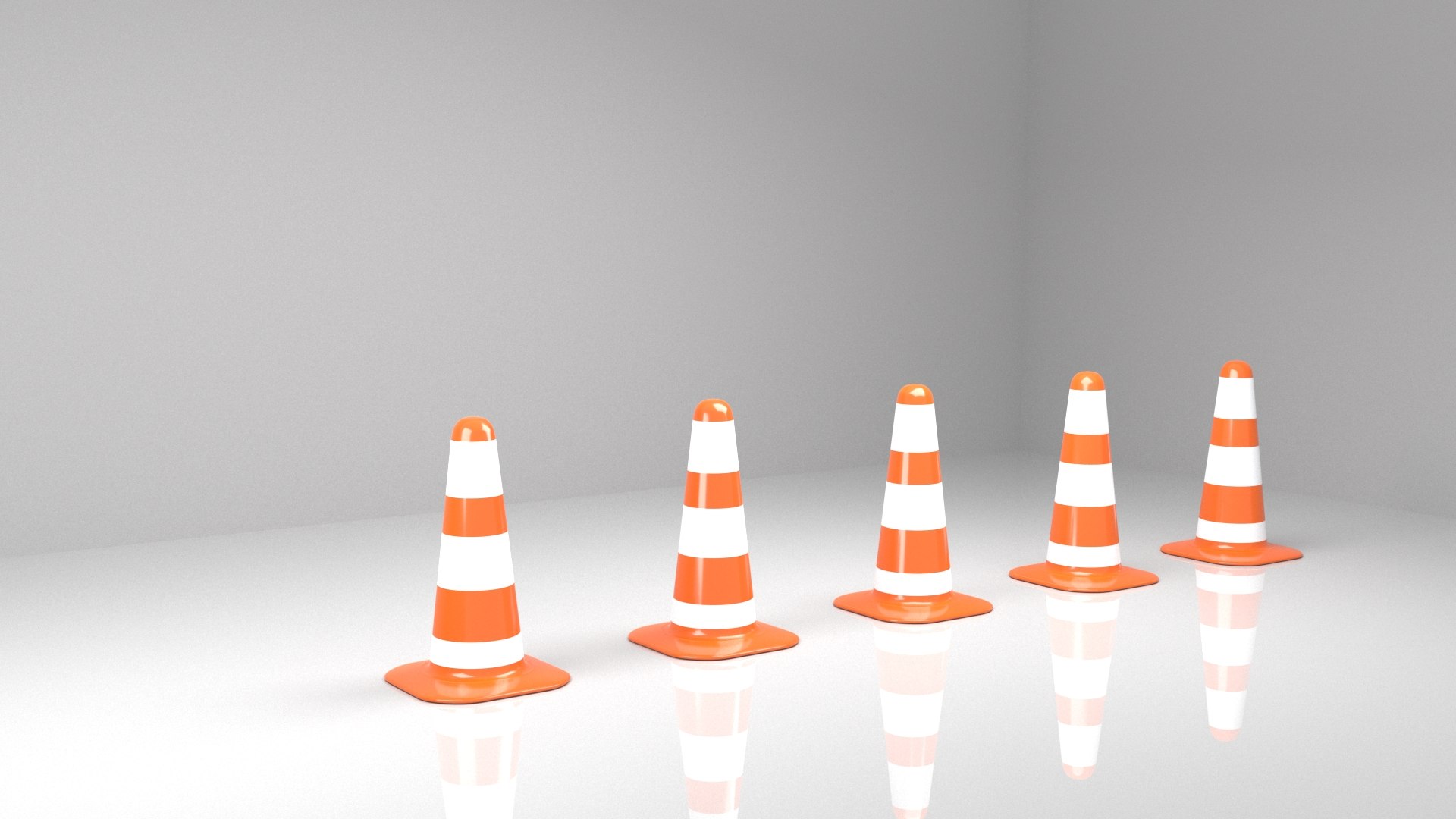 Road Block Cone 01 Model - TurboSquid 1930537