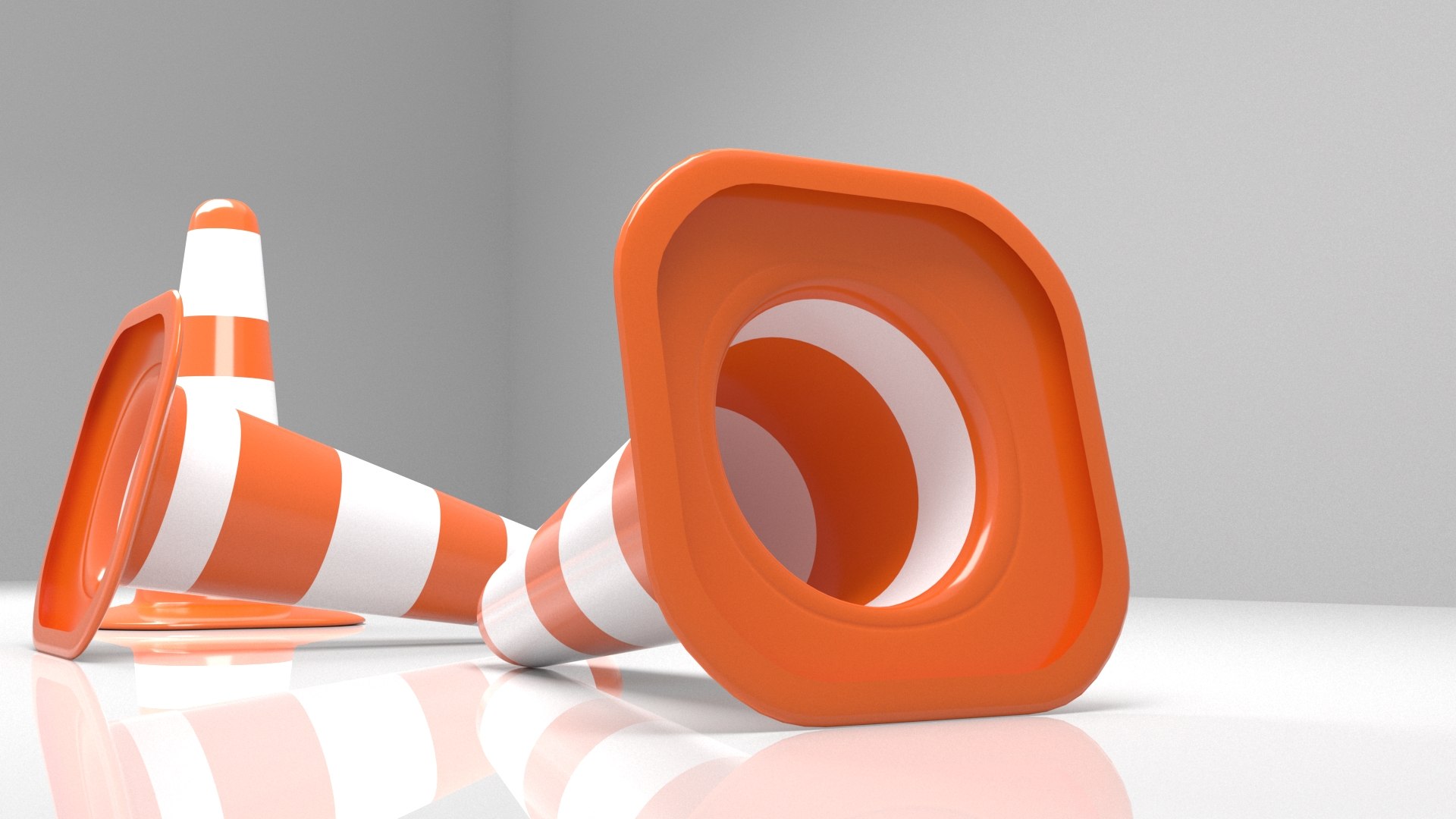 Road Block Cone 01 Model - TurboSquid 1930537