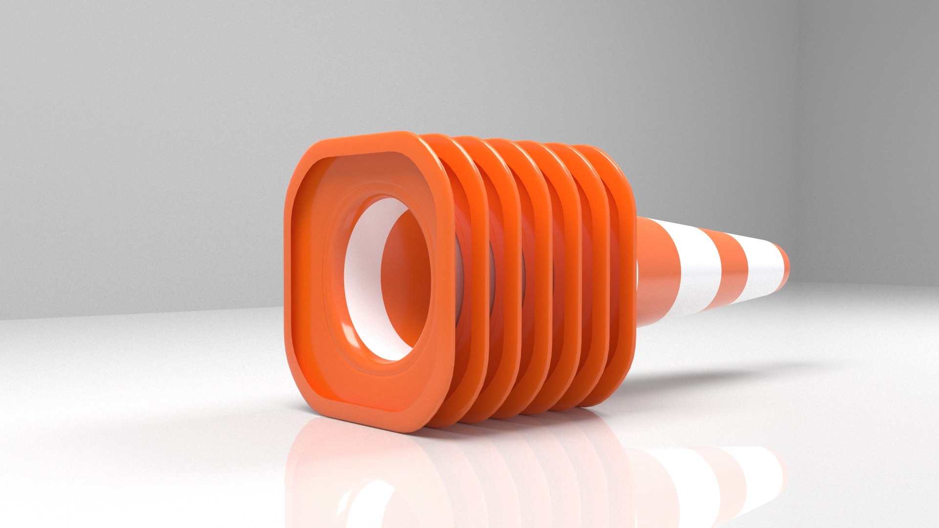 Road Block Cone 01 Model - TurboSquid 1930537