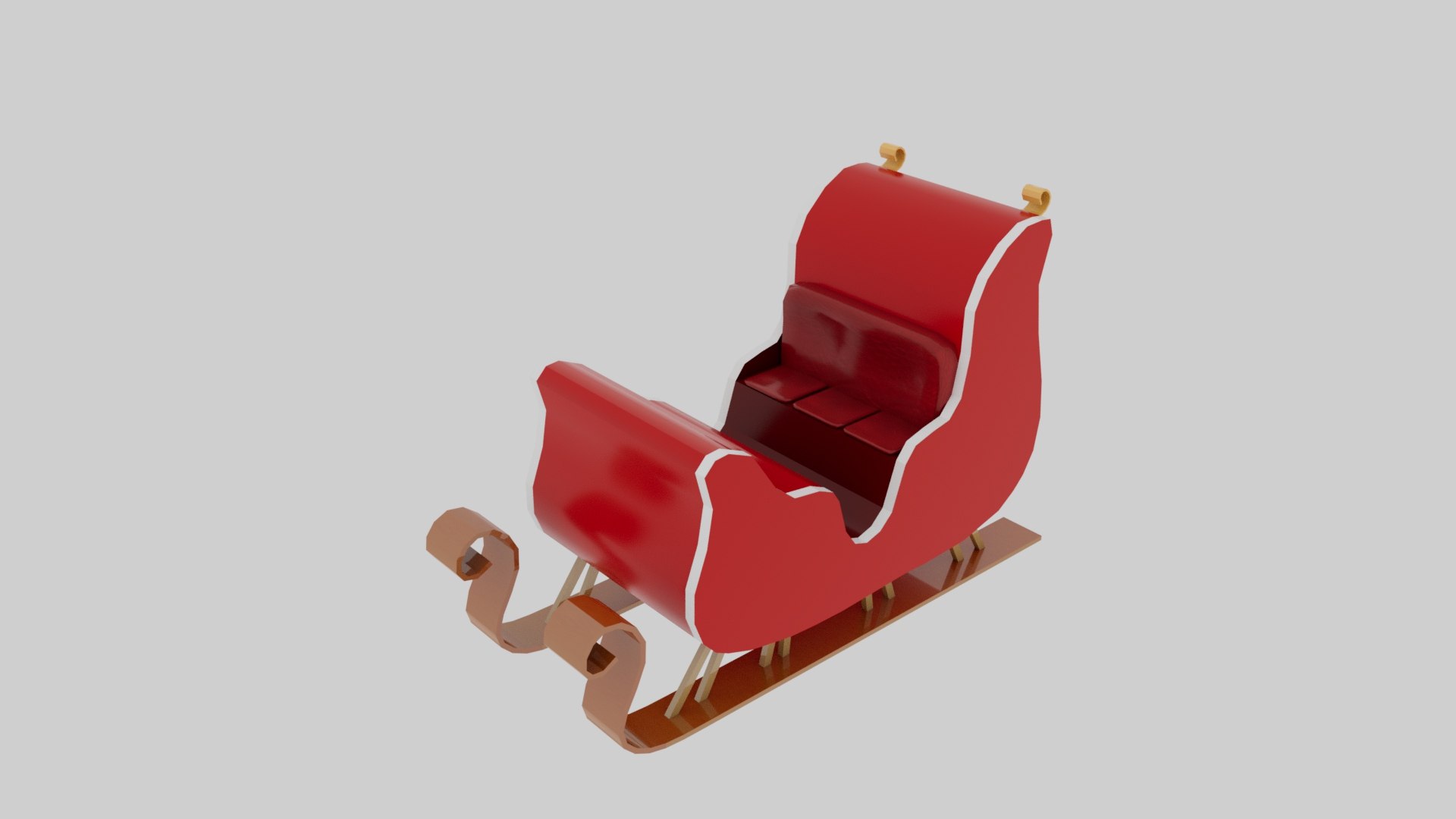 Christmas Santa Sleigh 3D model - TurboSquid 2001991
