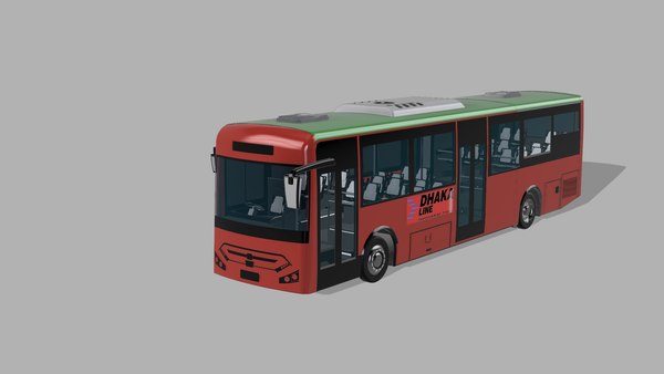 modelo 3d Dhaka Line BRT Line BRTC Bus - TurboSquid 2075241