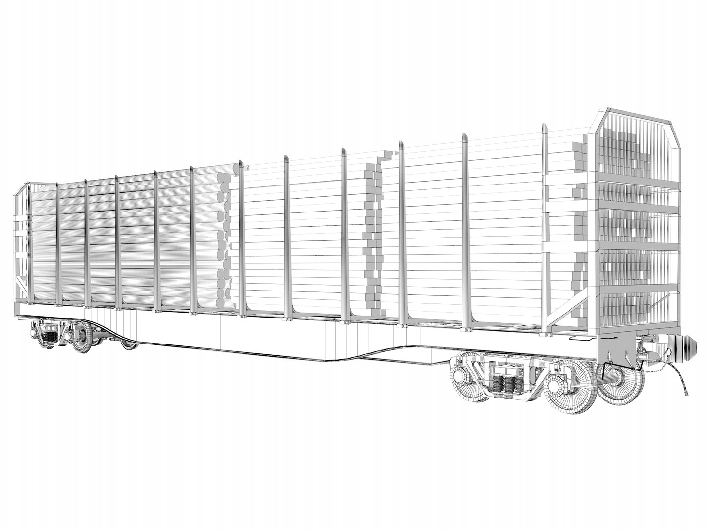 Transport Flat Car Load 3D Model - TurboSquid 1872112