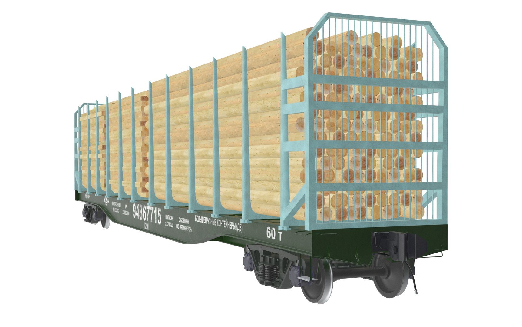 Transport Flat Car Load 3D Model - TurboSquid 1872112