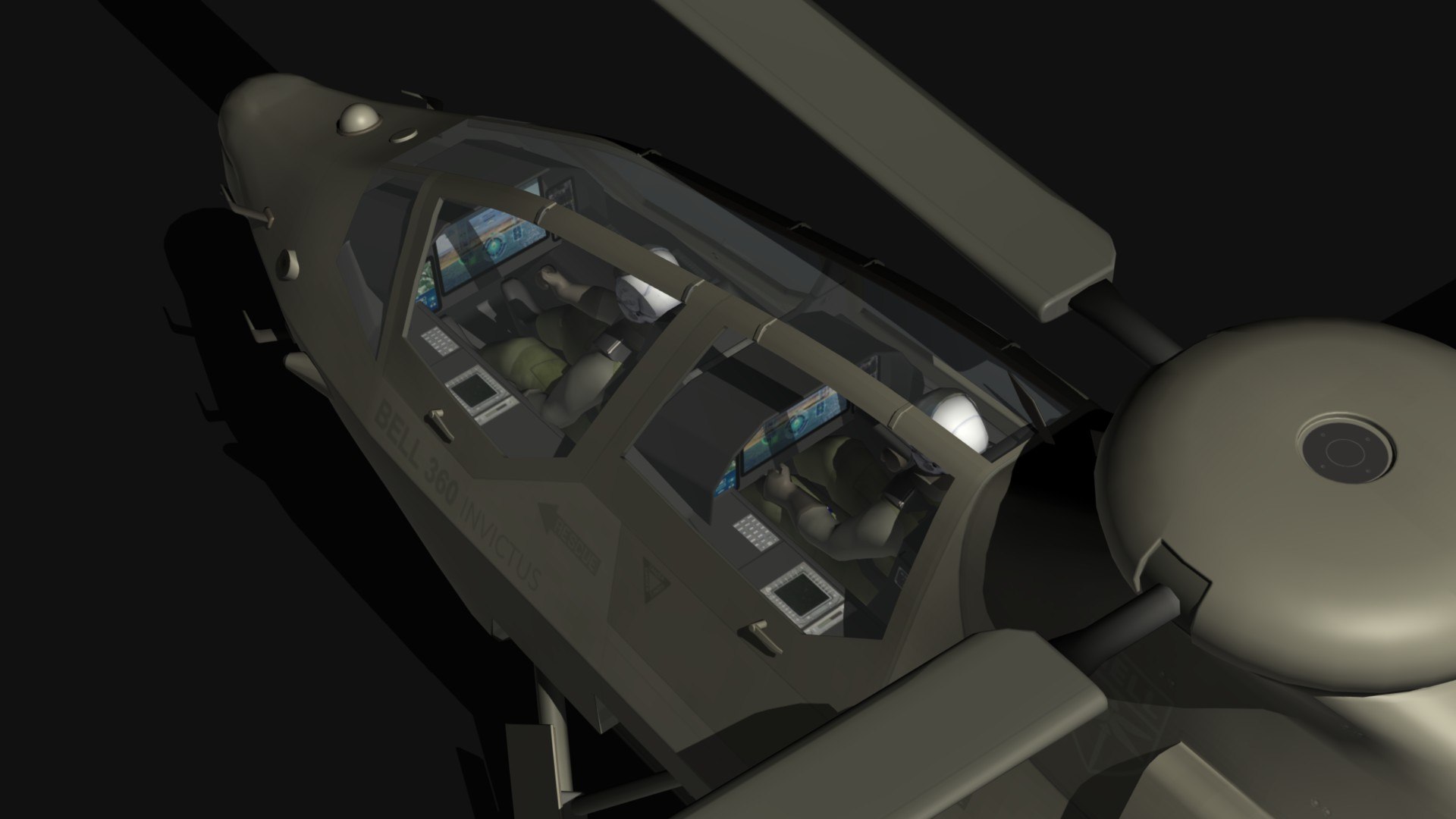 Bell 360 invictus helicopter model - TurboSquid 1593920