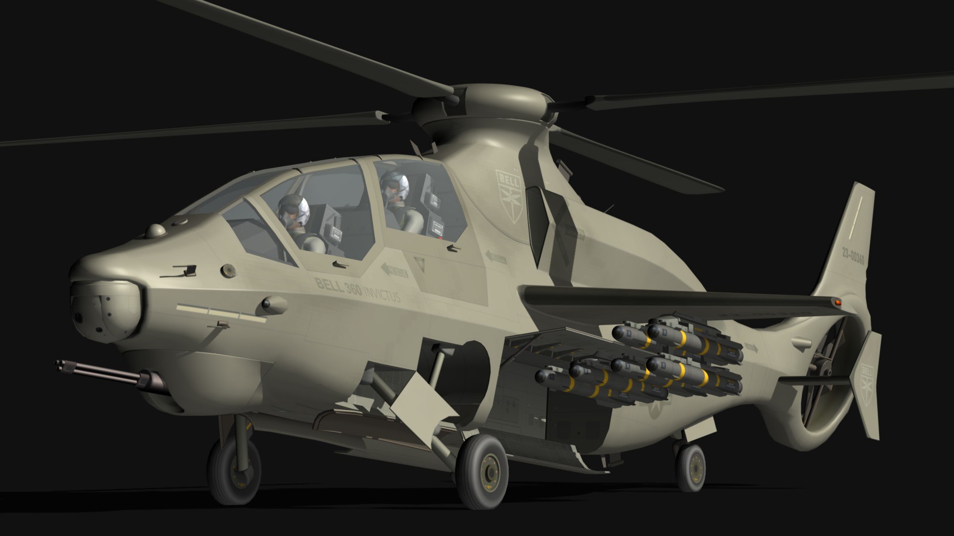 Bell 360 Invictus Helicopter Model - TurboSquid 1593920