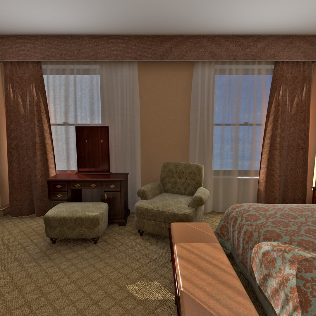 3d hotel room model