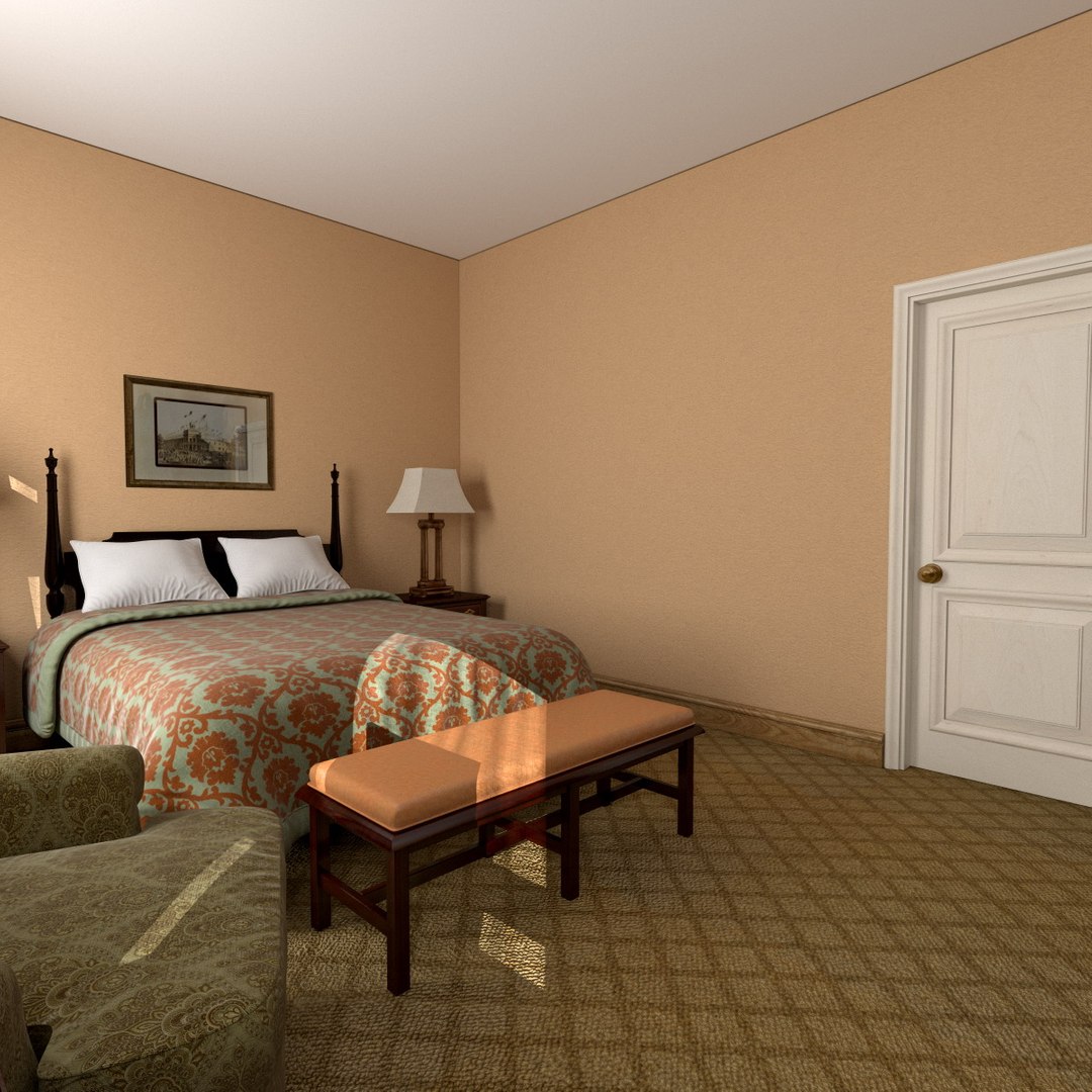 3d hotel room model