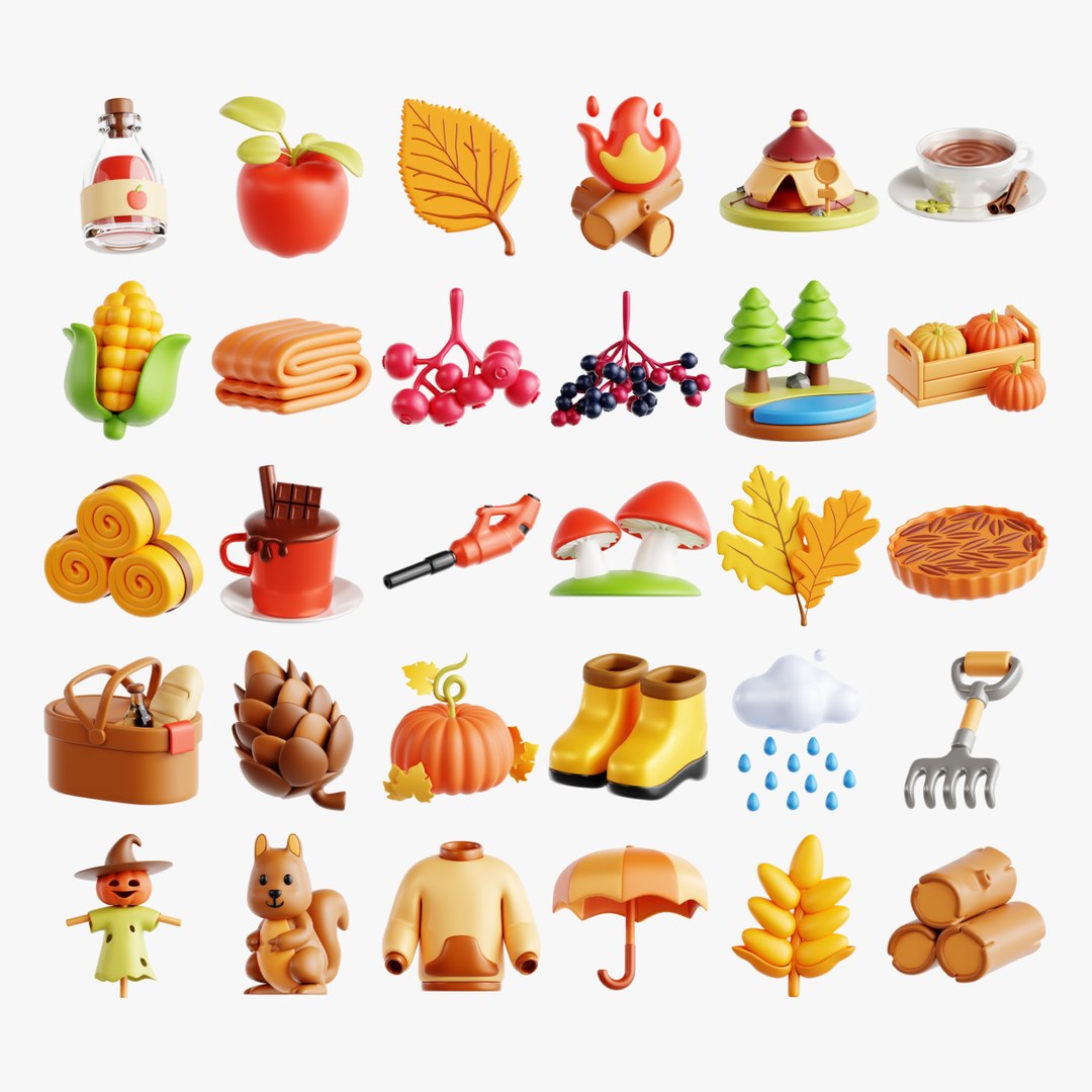 Autumn 3D Collection - TurboSquid 2286409